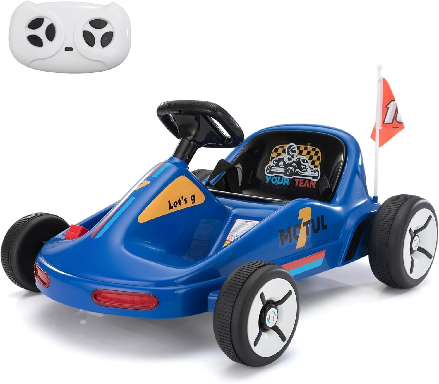 12V Kids Electric Ride-On Go Kart Toy Car with Remote Control for Ages