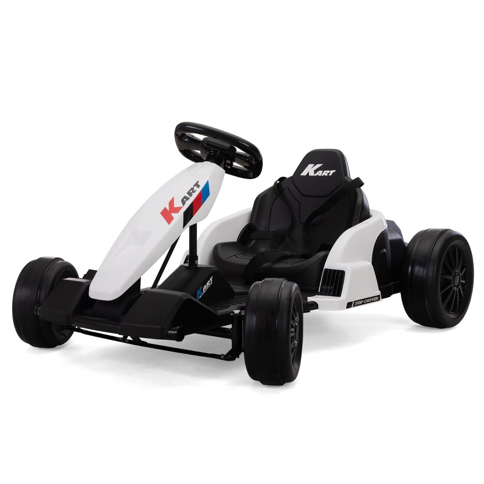 24V Electric Ride-On Go Kart for Kids Ages 4-16 with Drifting and Raci