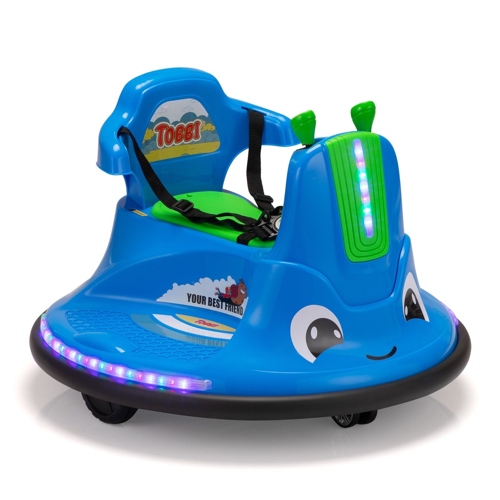 TOBBI 360° Spinning Ride on Bumper Car Electric Vehicle w/Remote ...