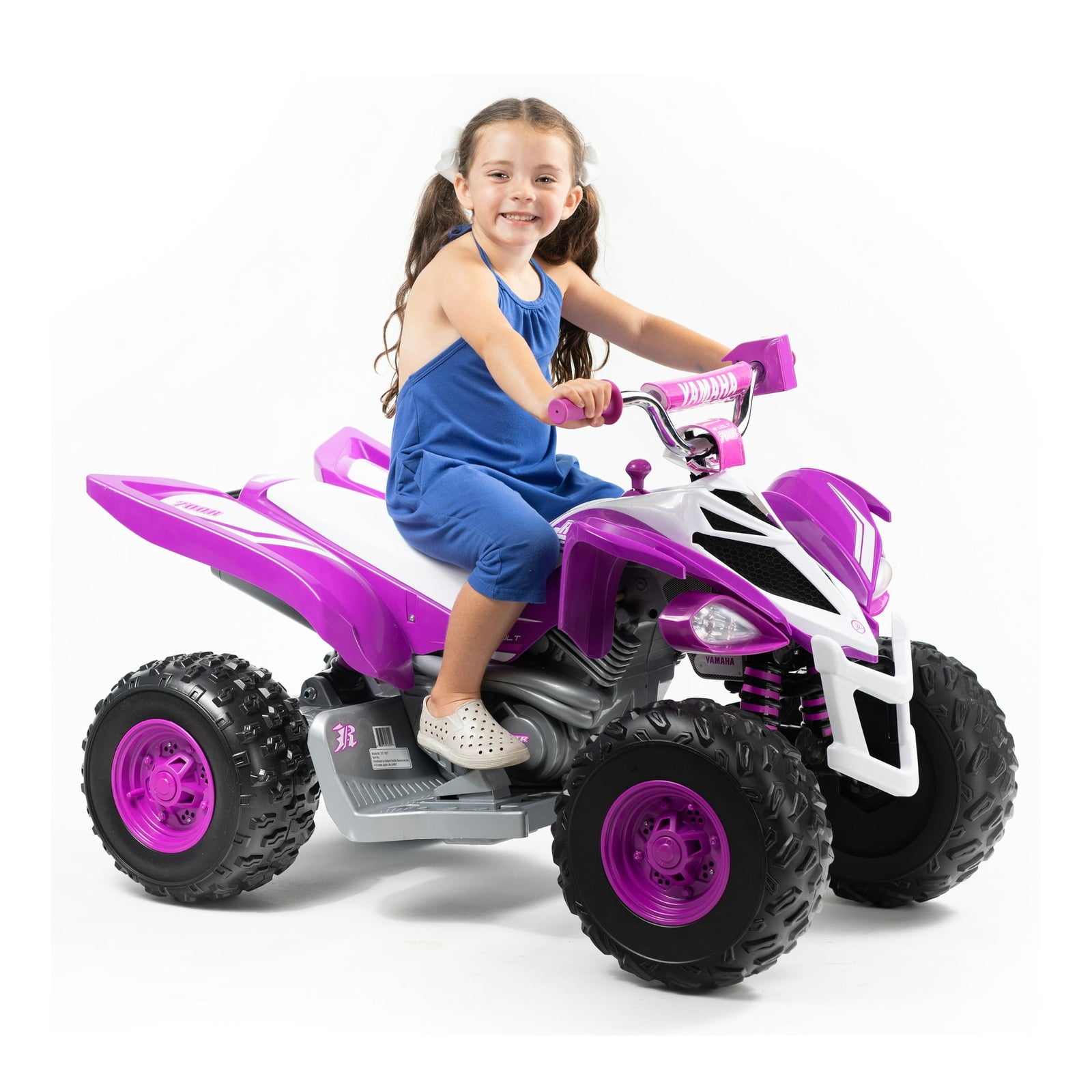 Yamaha Raptor 12V Battery Ride-On ATV in Purple with Music for Ages 3–