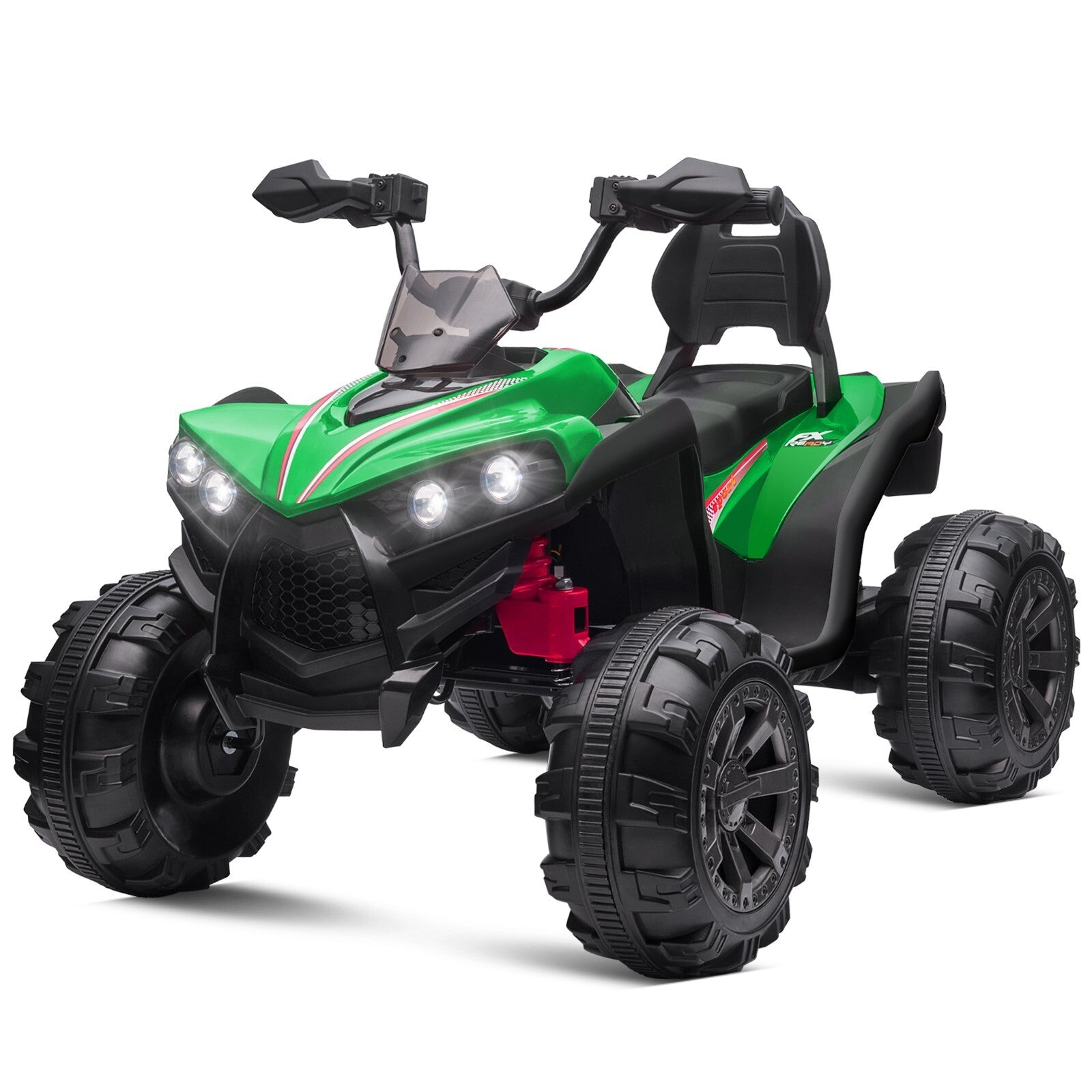 12V Kids Electric Ride-On Off-Road ATV Quad Car Toy with 2 Speeds and