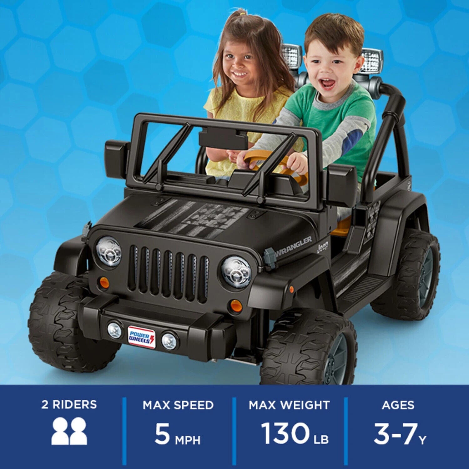 12-Volt Ride-On Jeep Wrangler with 2 Speed Options: Reaching Up to 5 m