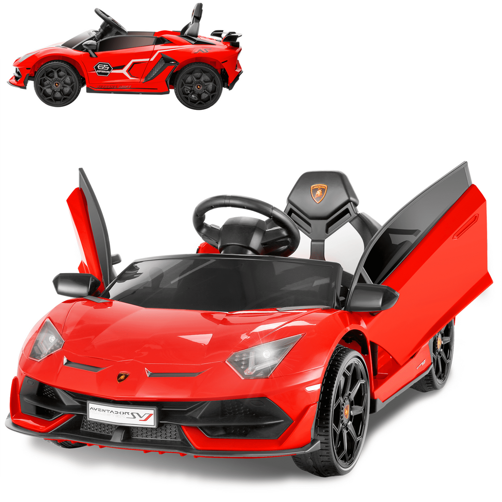 Electric Lamborghini Red Sports Car for Kids - 35W*2 Battery Powered R