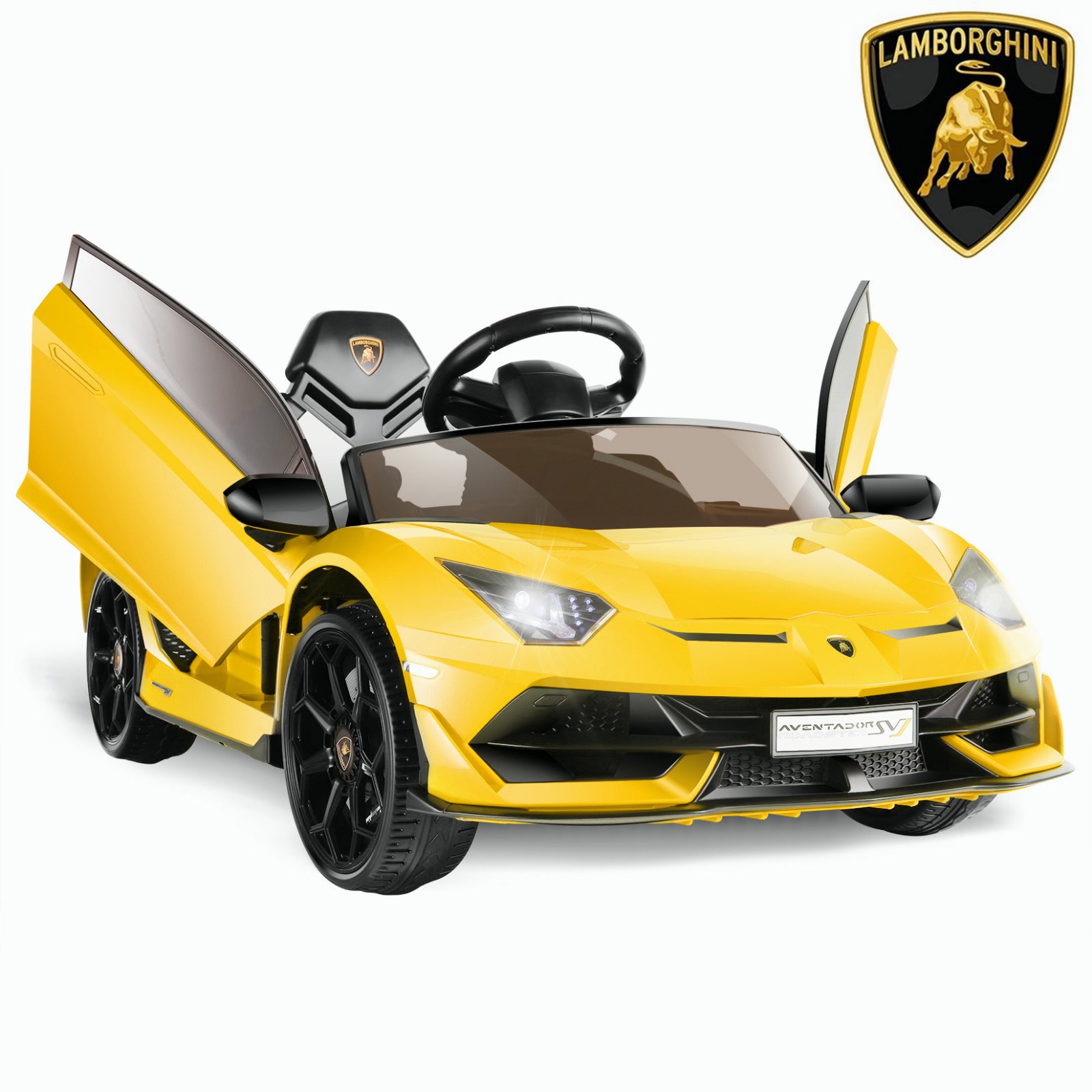 12V Licensed Lamborghini Electric Ride-On Sports Car for Kids with 7AH