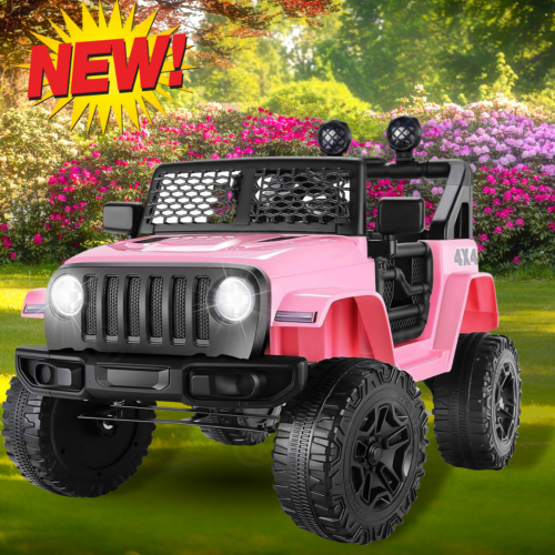 12V Pink Electric Kids Ride On Car with Remote Control - Battery Power