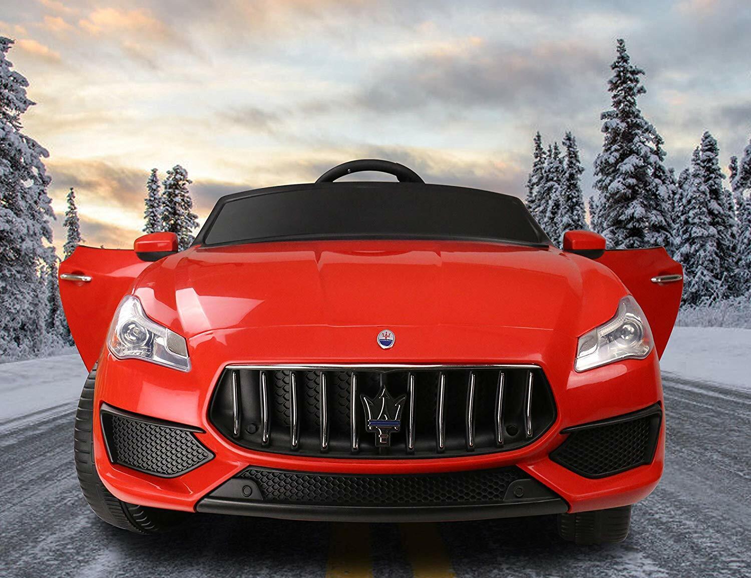 12V Red Maserati Quattroporte Kids Remote Control Ride-On Car with Lic