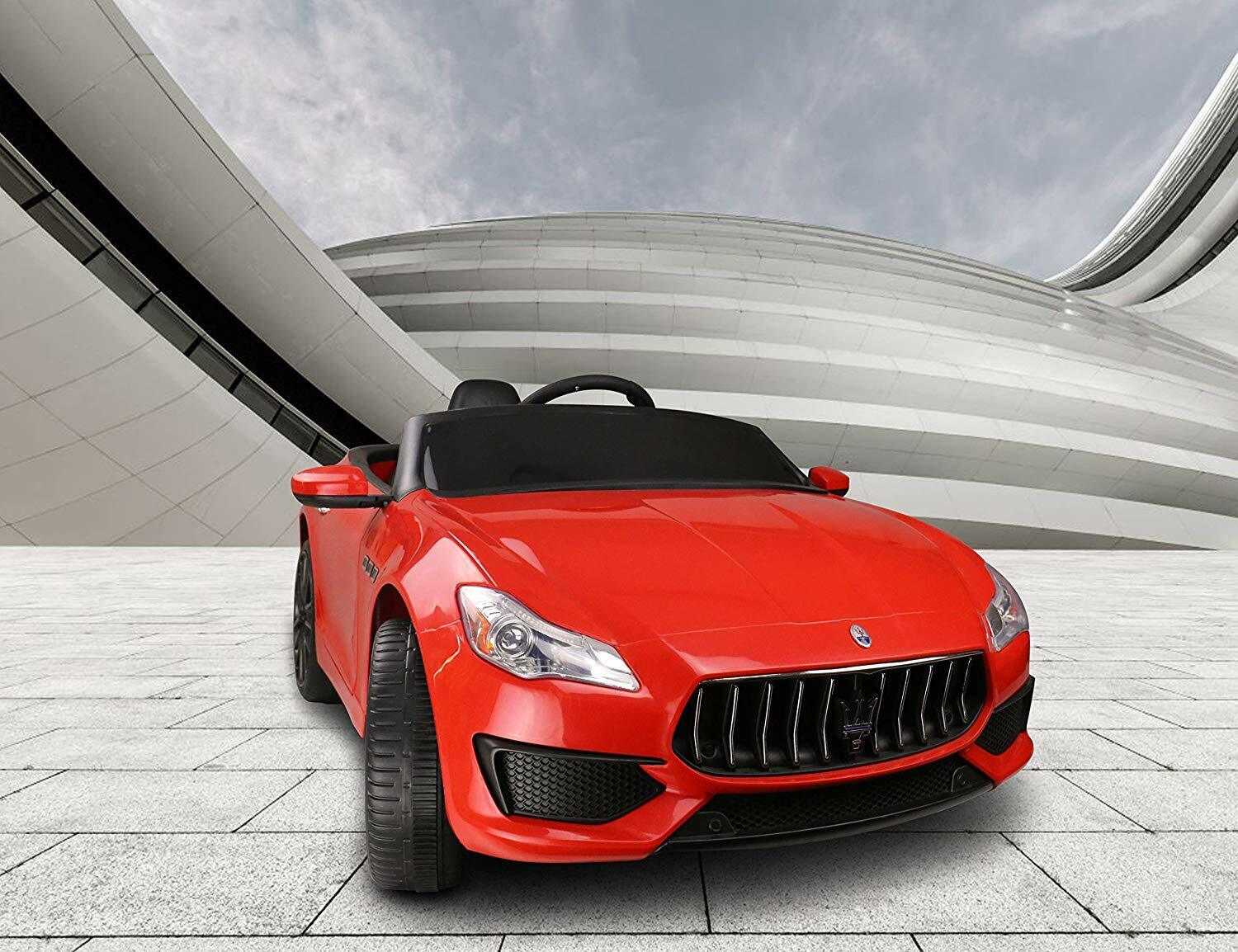 12V Red Maserati Quattroporte Kids Remote Control Ride-On Car with Lic