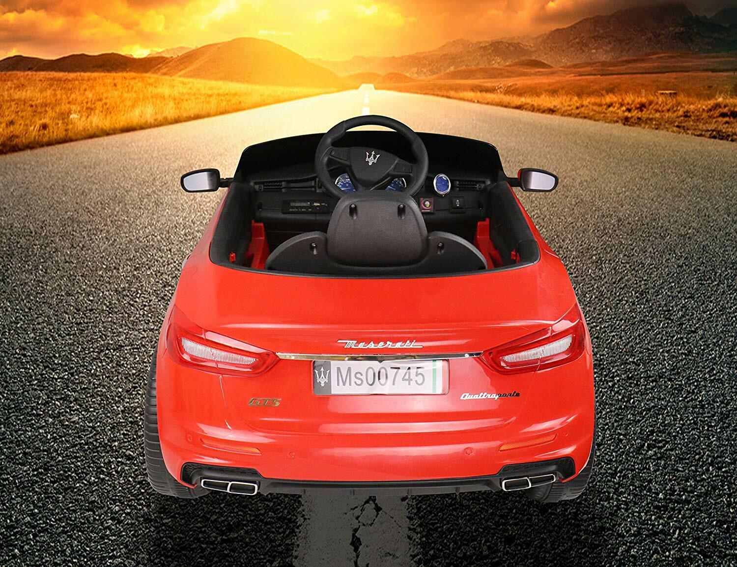 12V Red Maserati Quattroporte Kids Remote Control Ride-On Car with Lic