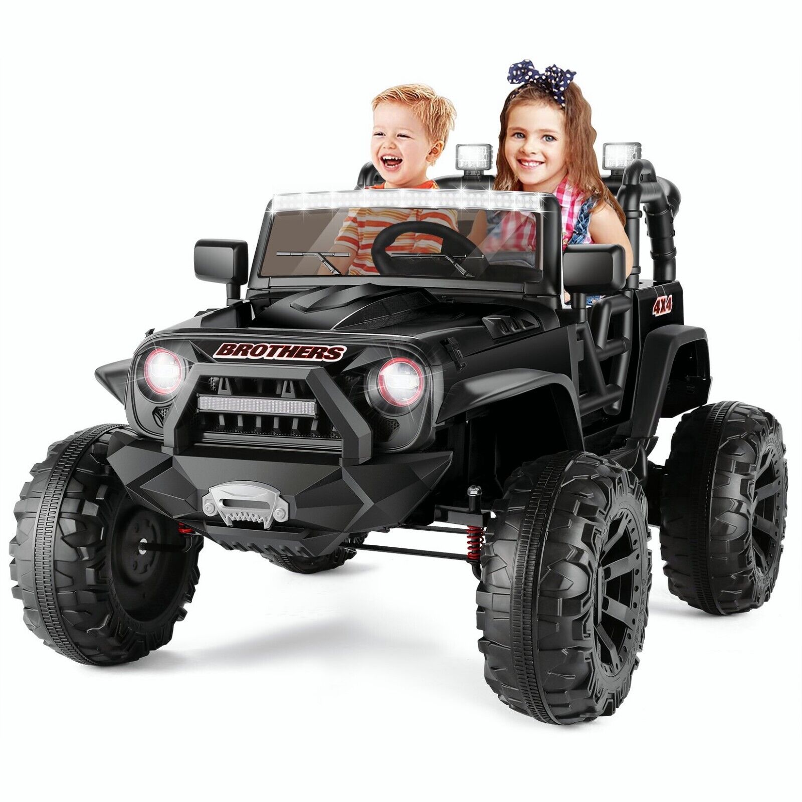2-Seater Electric Truck Toy for Kids with Remote Control - 400W 24V 9A