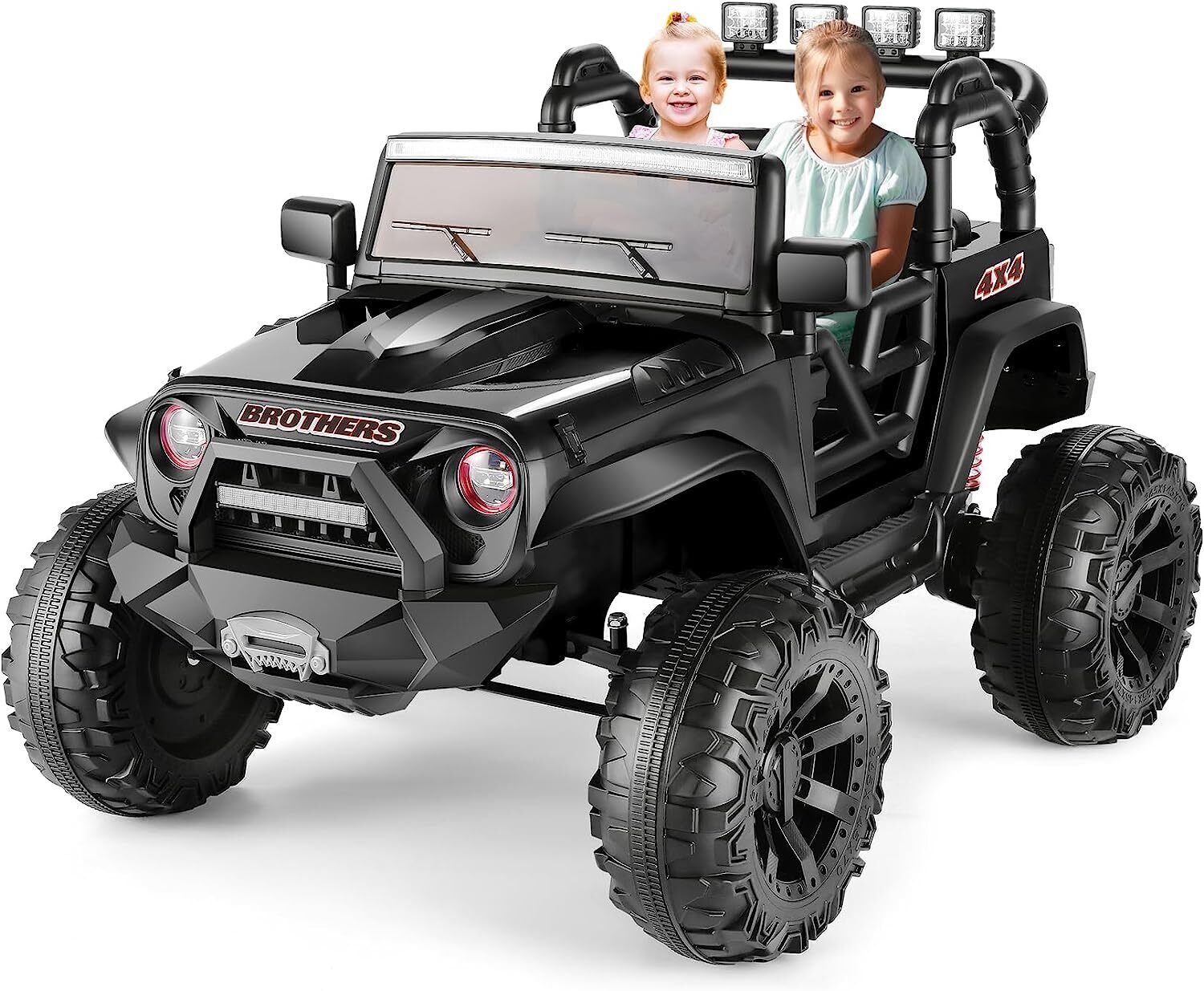 2-Seater Electric Jeep for Kids with Music, LED Lights, Remote Control