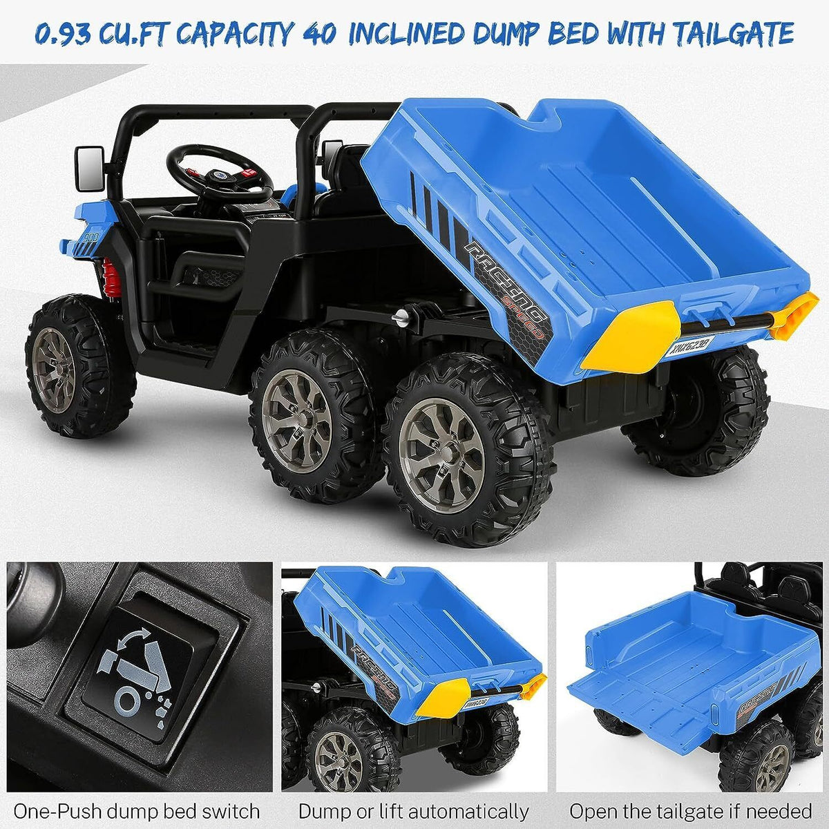Premium 24V 7Ah Battery Powered 2 Seat Dump Truck Ride On Toy for Kids