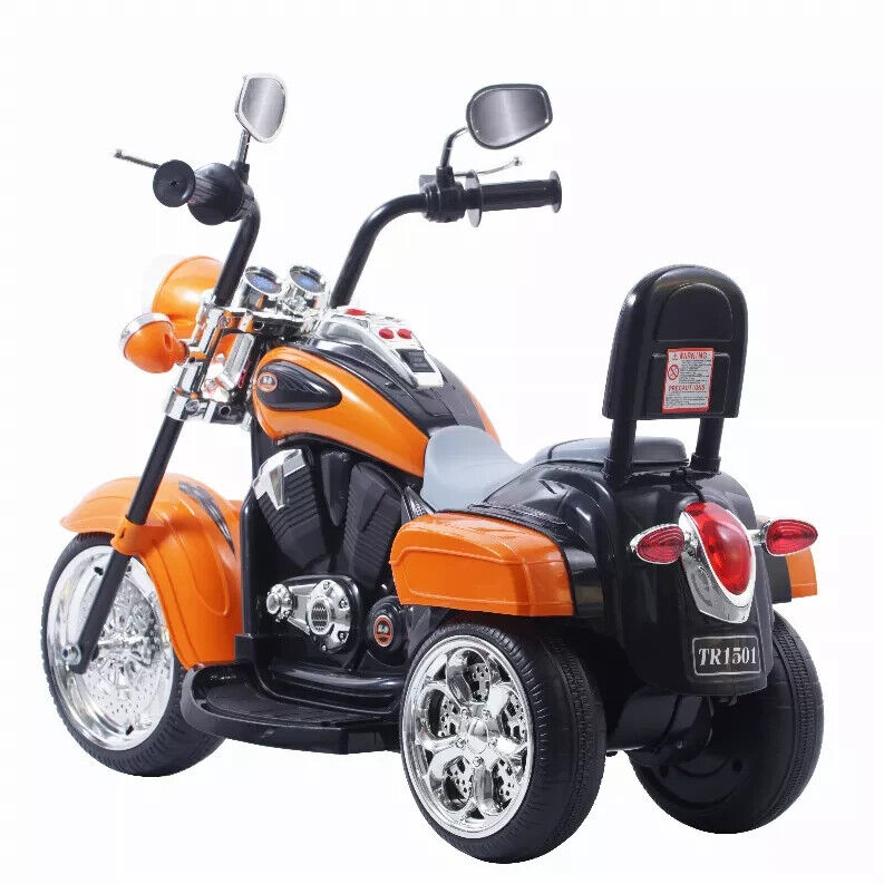 3-Wheel Kids Chopper Motorcycle with Headlight & Horn - Available in 3