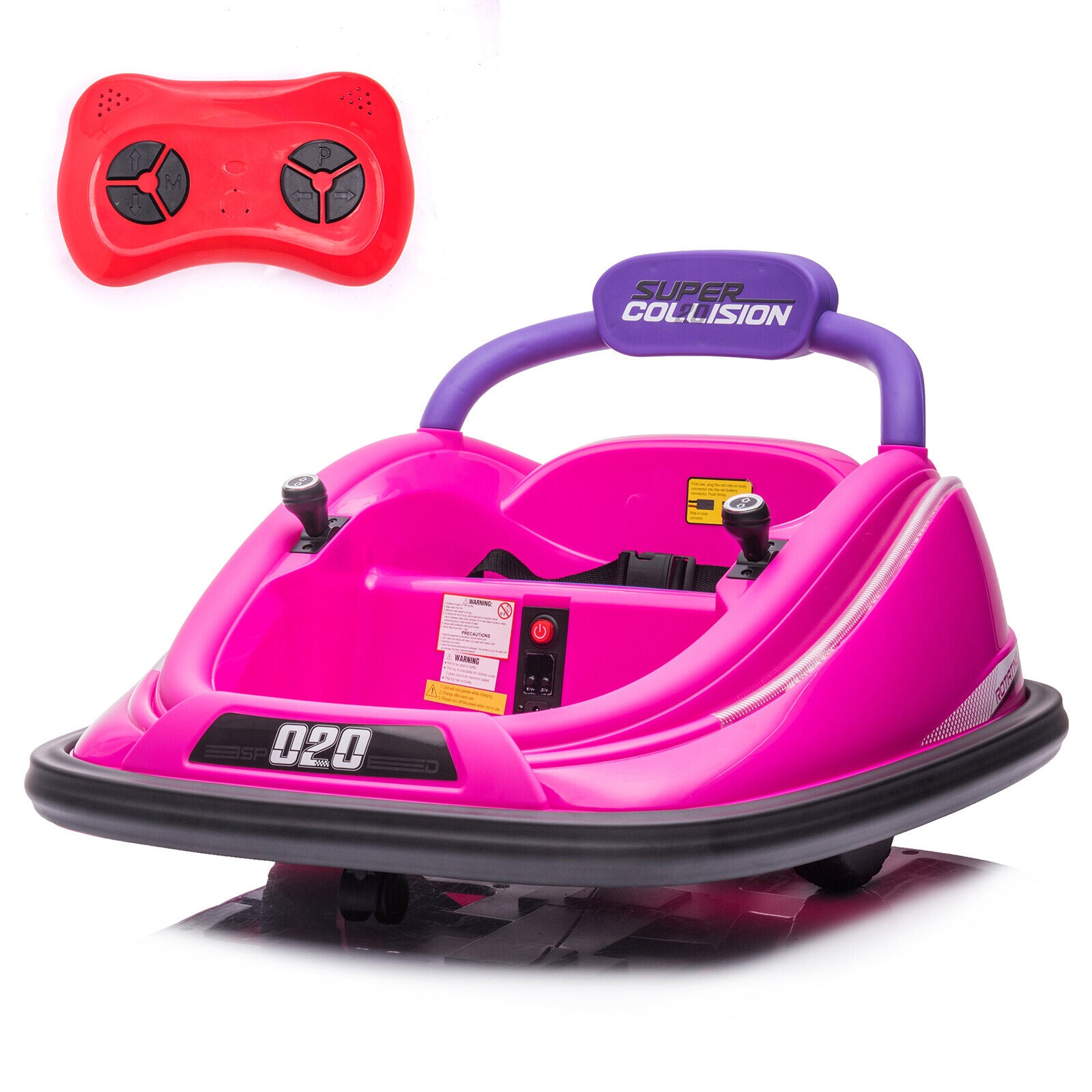360° Rotating Kids Electric Bumper Car with Remote Control and LED Lig