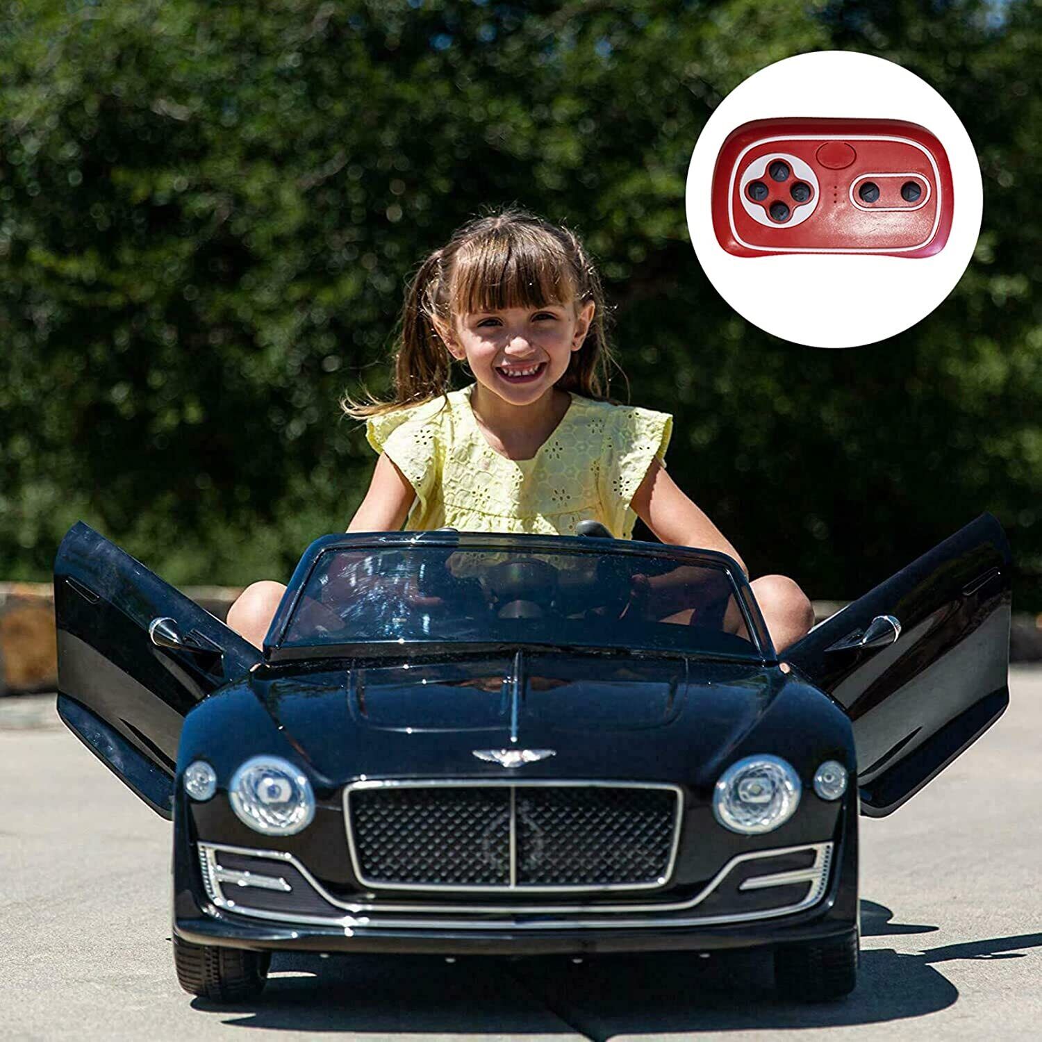 BENTLEY Style 12V Electric Kids Ride On Car Racer with Double Seats Co