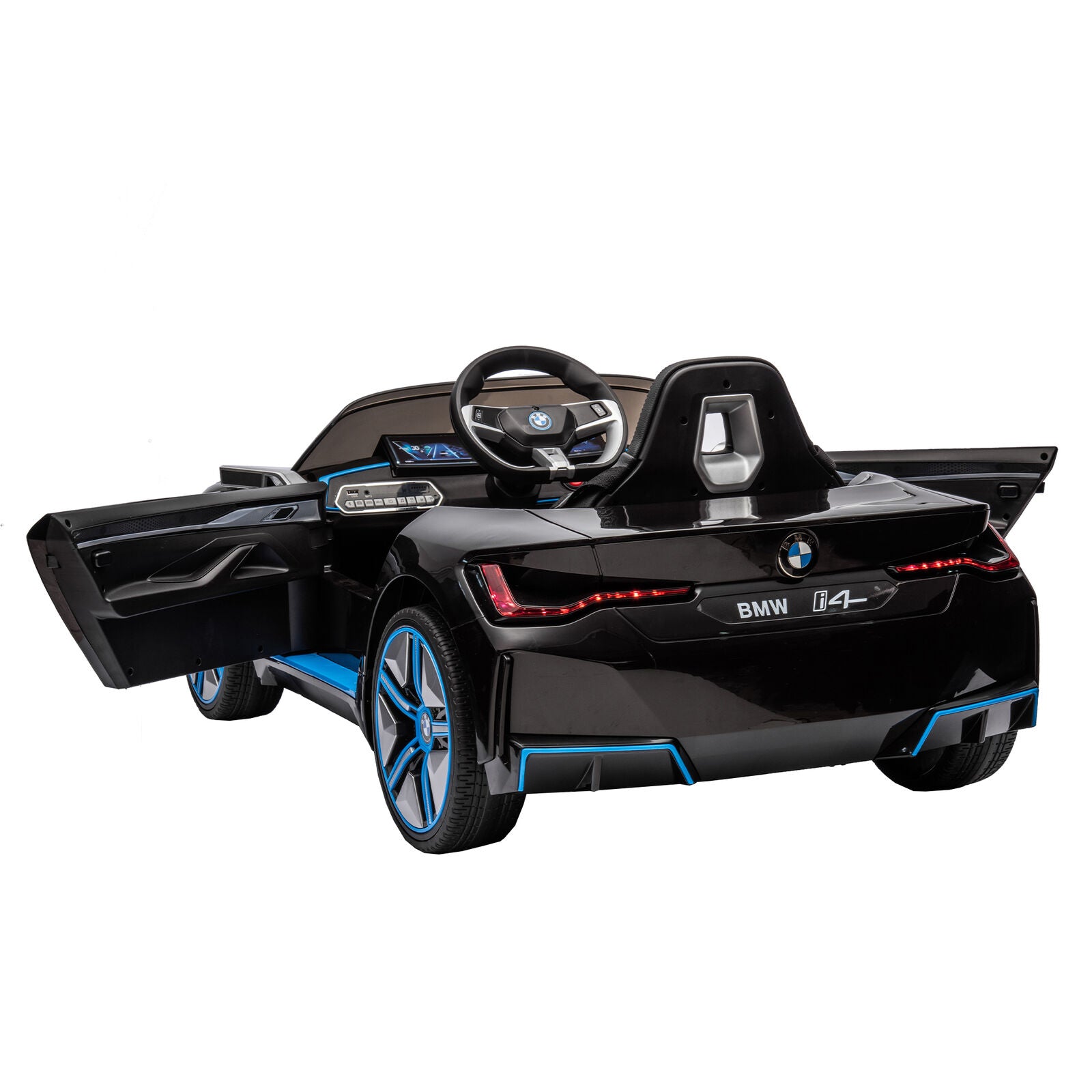 BMW I4 Licensed 12V Kids Ride On Car with Parental Remote Control, USB