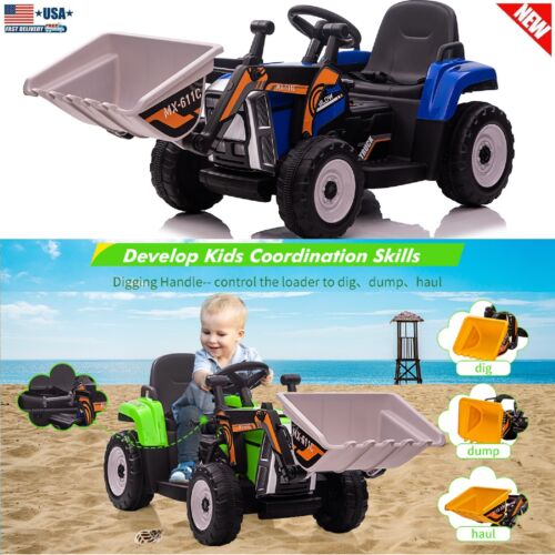 Electric Excavator Truck for Kids with 3 Speeds and Music - 12V Batter