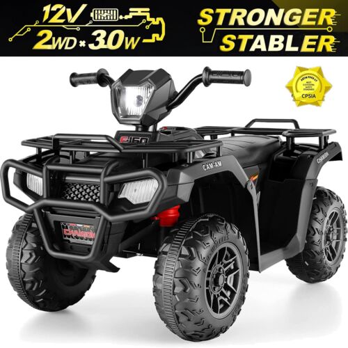 Electric Ride-On ATV Quad for Kids with LED Lights - 12V Battery Power