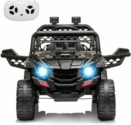 Electric RC Truck Ride-On Car for Kids with Remote Control - Black