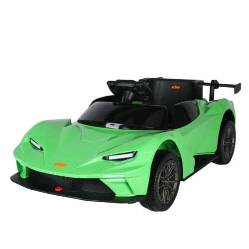 Green Electric Ride-On Car with Remote Control, MP3 Player, and 3 Spee