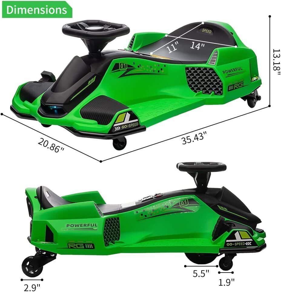 High-Speed Electric Drift Car for Kids - 24V Ride-On Drifting Cart