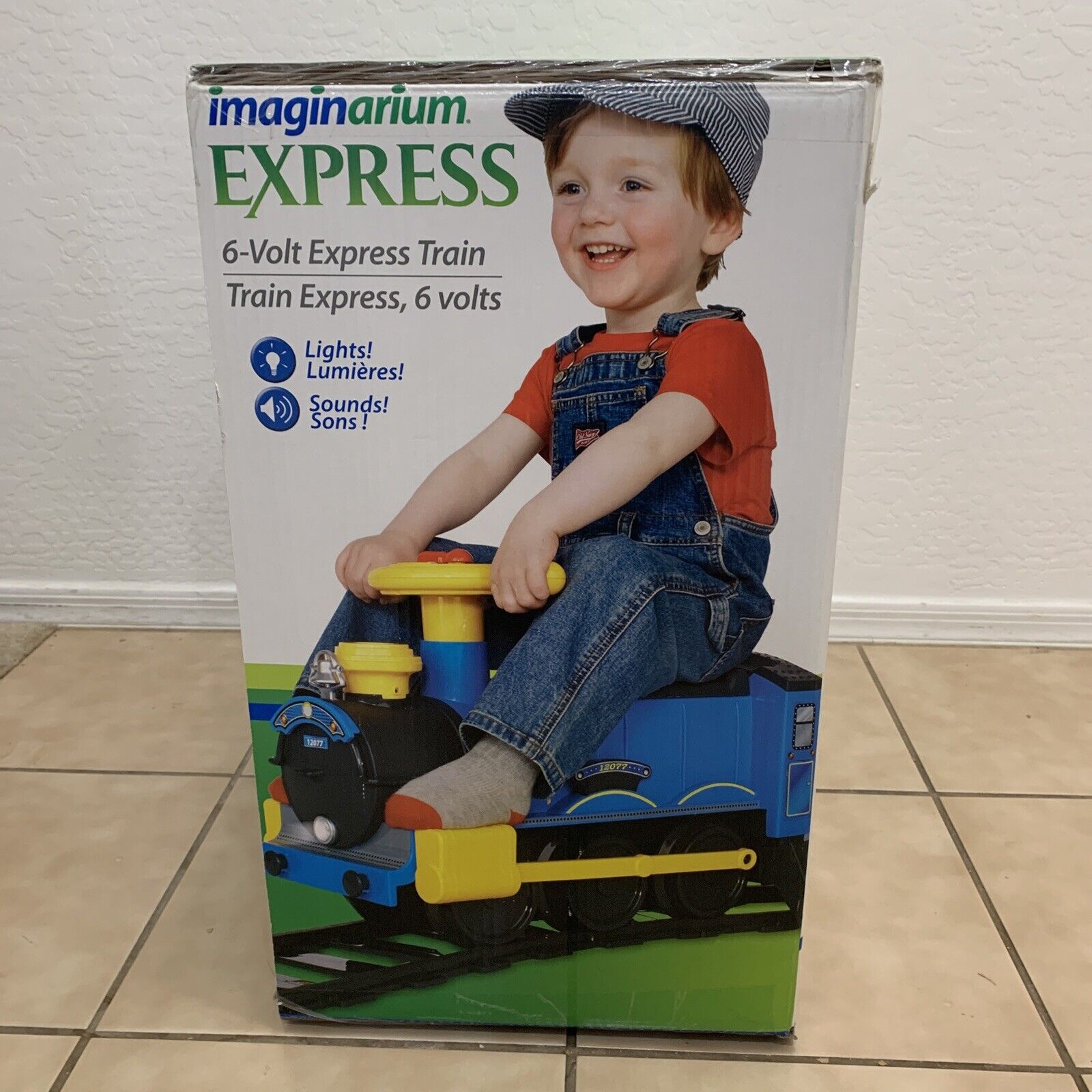 Imaginarium Express 6V Ride-On Train Set with Battery-Powered Lights a