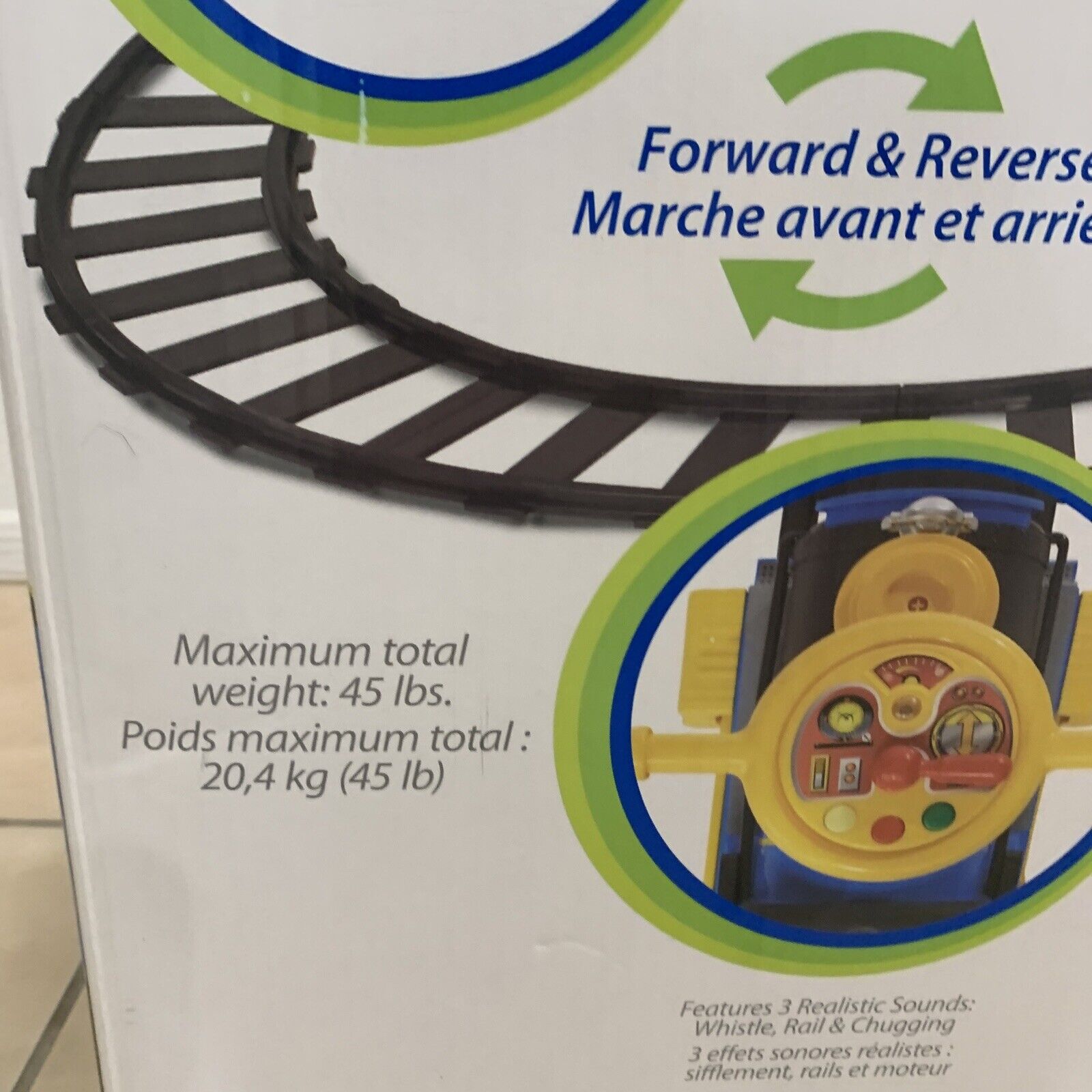 Imaginarium Express 6V Ride-On Train Set with Battery-Powered Lights a