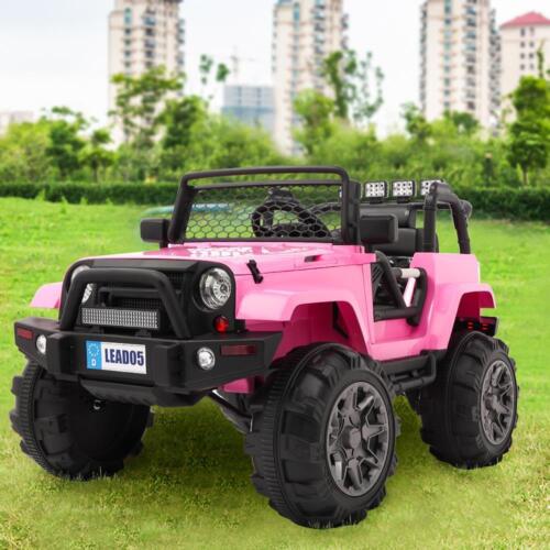 Interactive 12V Pink Ride On Car for Kids with Music and Remote Contro