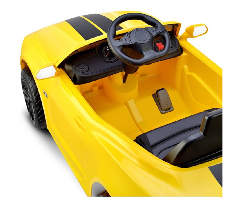 KIDZ MOTORZ 6V Racing Camaro RS - Yellow One Seater Ride-On Car