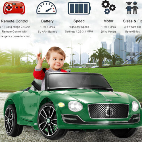 Licensed Bentley Style 12V Electric Ride-On Car with Remote Control an