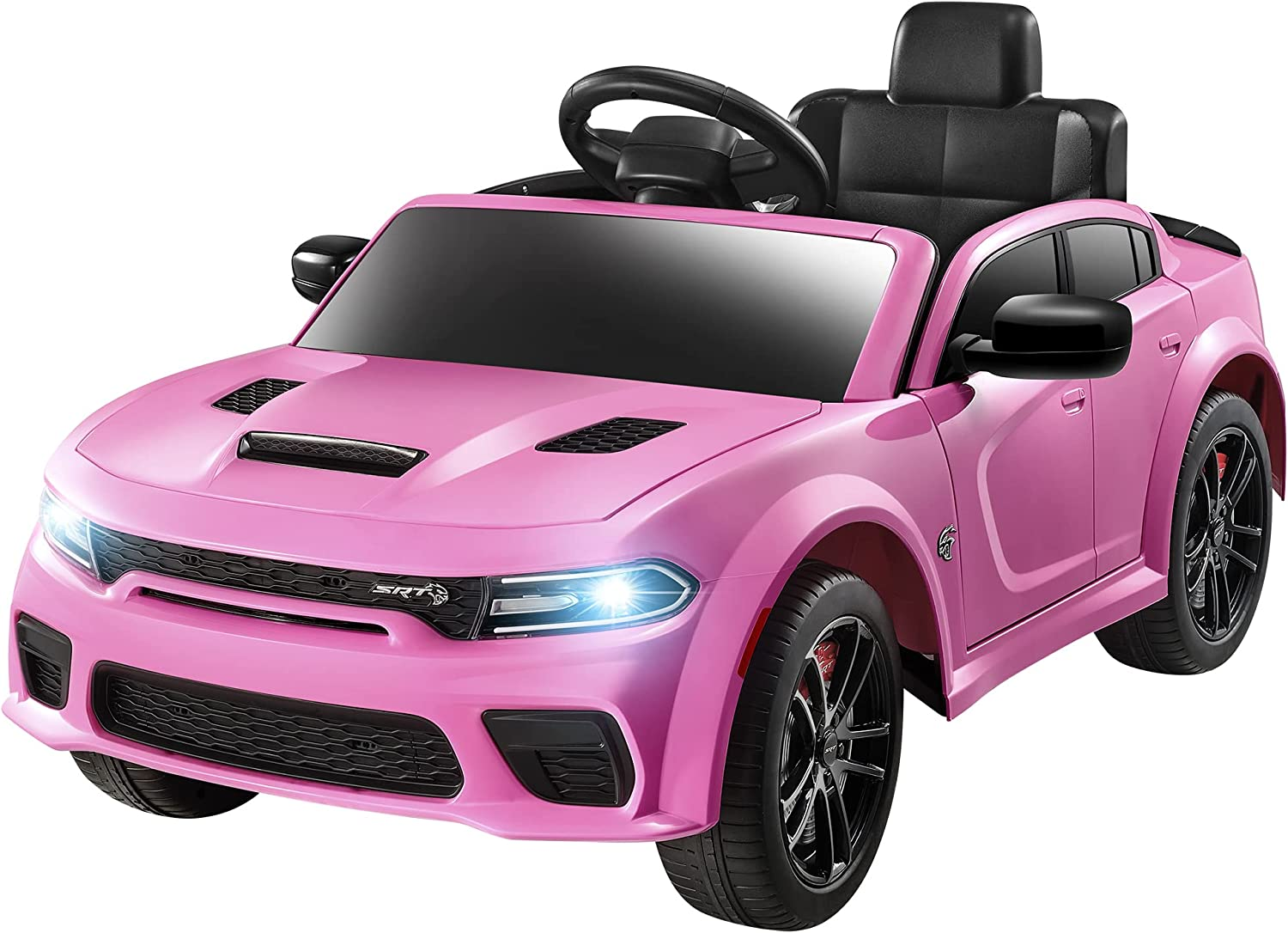 Licensed Dodge Charger SRT Hellcat 12V Electric Ride-On Car for Kids w