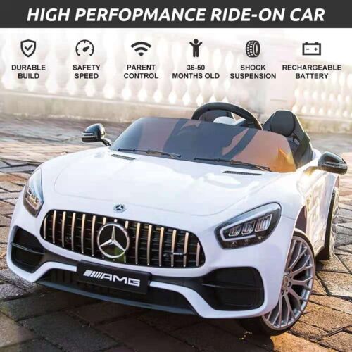 Licensed Mercedes-Benz 2 Seater Electric Ride-On Car for Kids with Rem