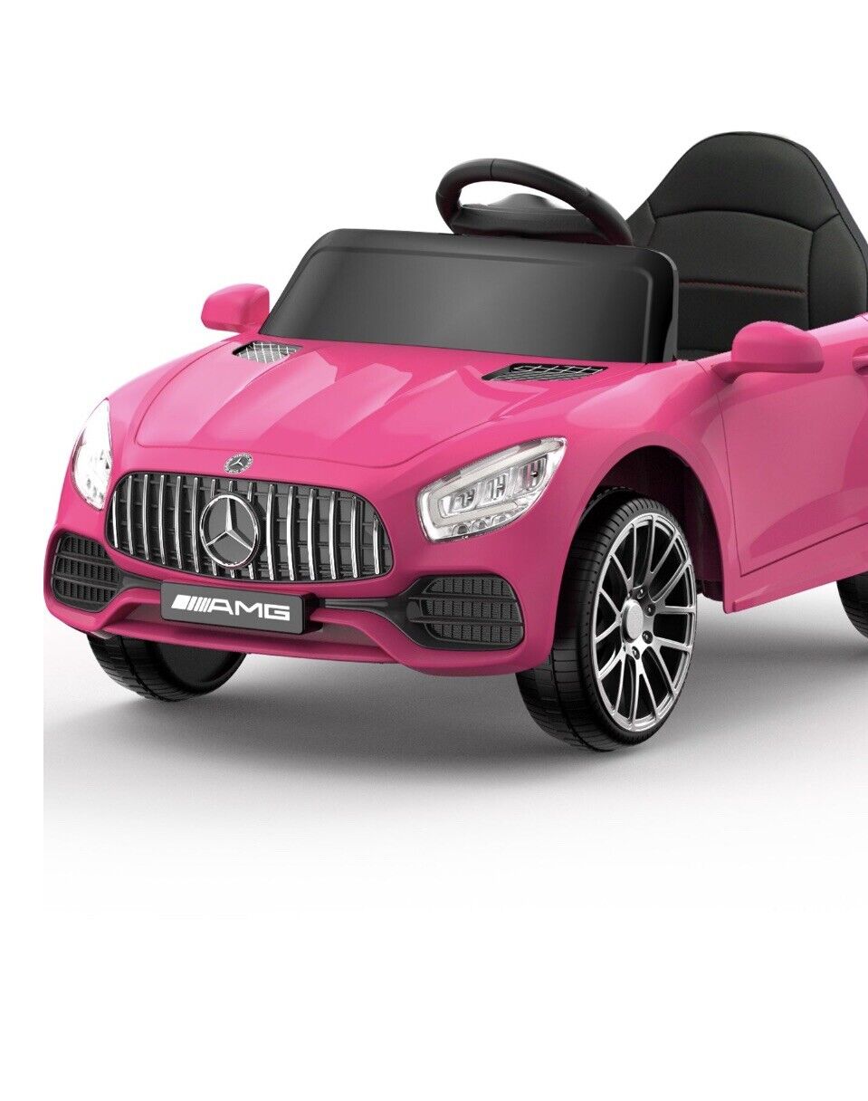 Licensed Mercedes-Benz Pink Ride-On Car with R/C Control and MP4 Scree