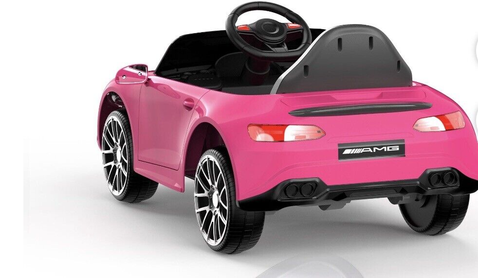 Licensed Mercedes-Benz Pink Ride-On Car with R/C Control and MP4 Scree