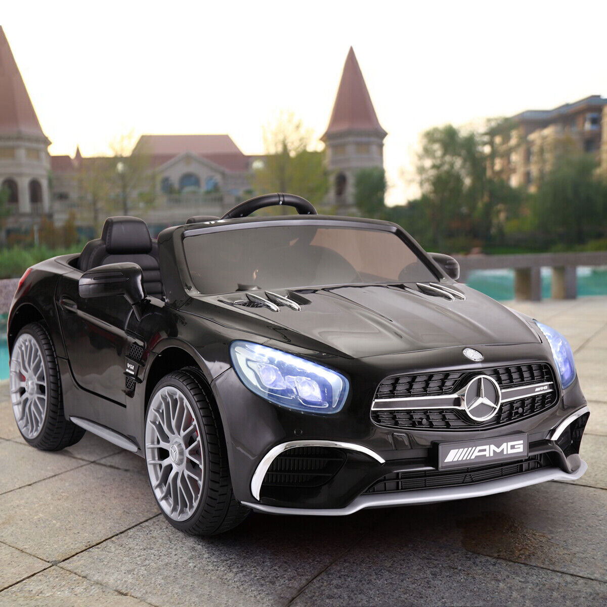 Licensed Mercedes-Benz SL65 AMG Electric Ride-On Car for Kids with MP3