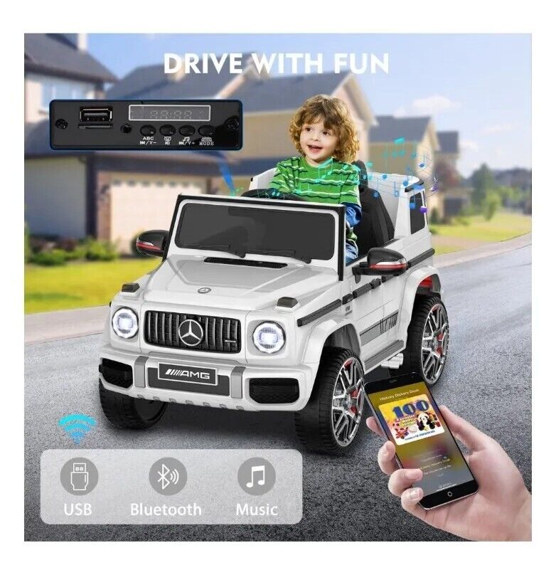 Mercedes-Benz G63 Licensed Ride-On Car with Remote Control and LED Hea