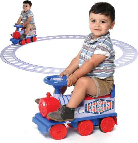 Play22 Electric Ride On Train Set with Tracks - Interactive Toy Train