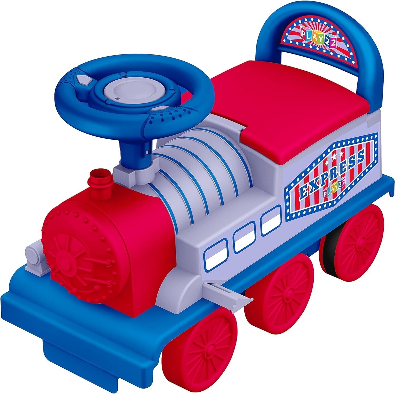 Play22 Electric Ride On Train Set with Tracks - Interactive Toy Train