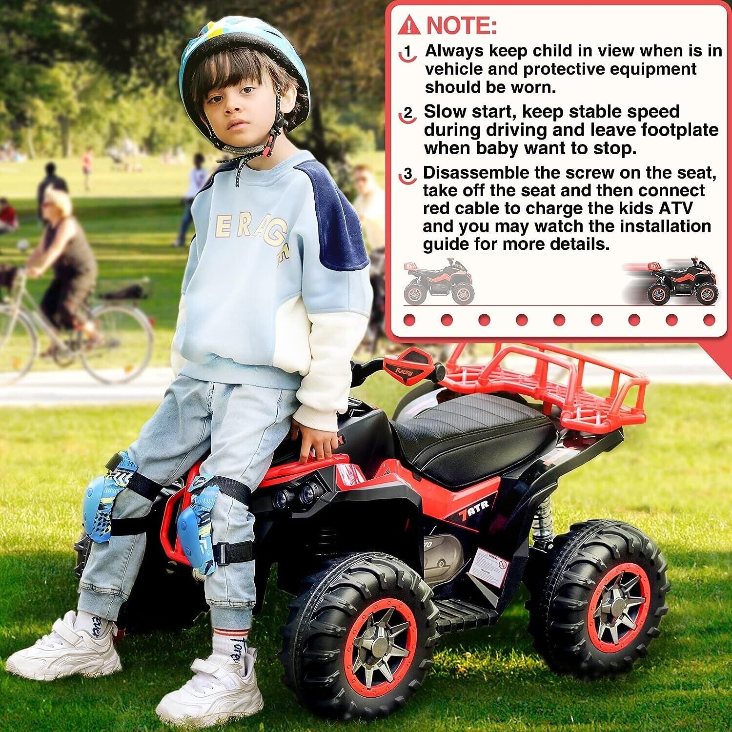 Electric Kids ATV Four Wheeler Cutrimoto for Children 3 to 7 Years Old