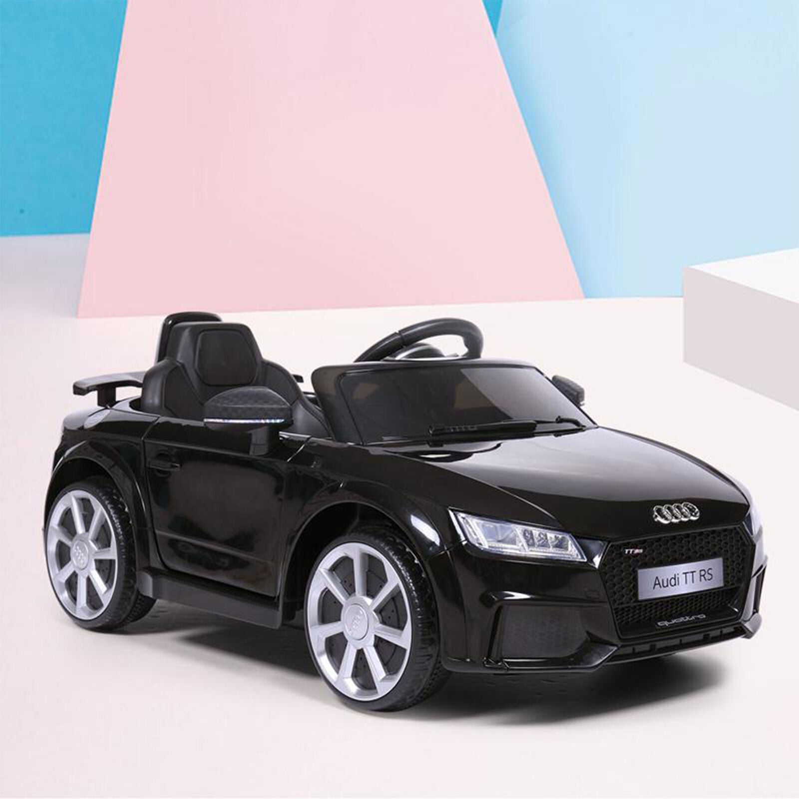 TOBBI 12V Audi TT RS Electric Ride On Car for Kids in Sleek Black Desi