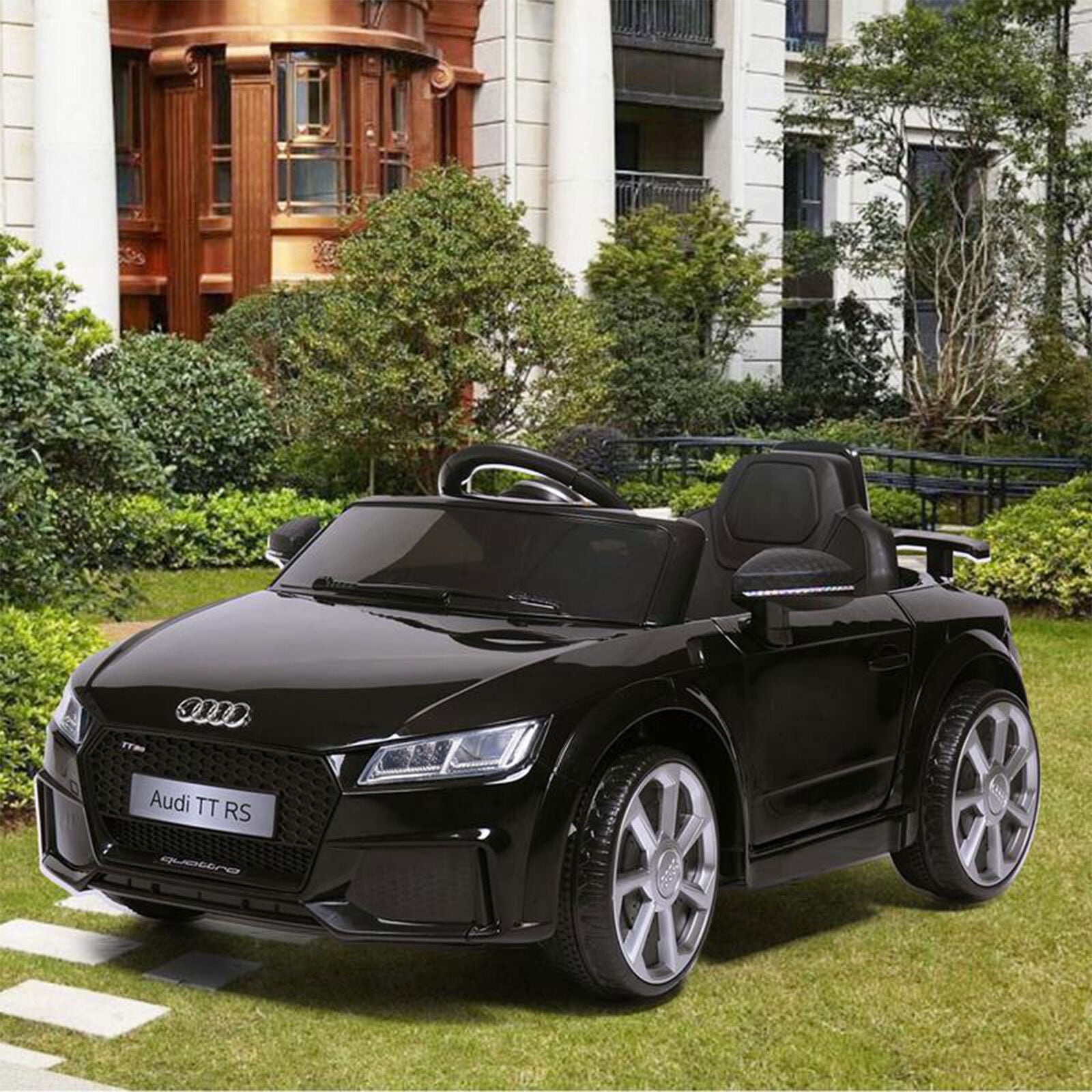 TOBBI 12V Audi TT RS Electric Ride On Car for Kids in Sleek Black Desi