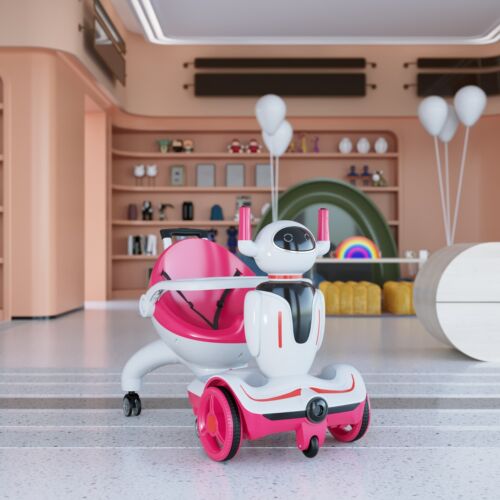 TOBBI 3-in-1 Electric Ride-On Car: Scooter, Robot, and Buggy for Kids