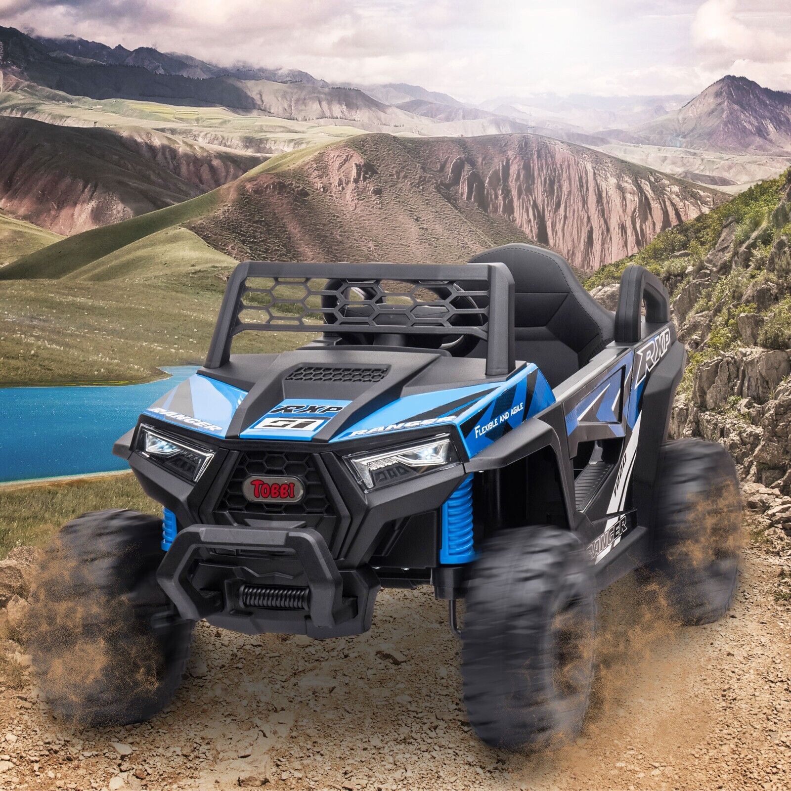 TOBBI Kids 12V UTV Off-Road Buggy Electric Vehicle