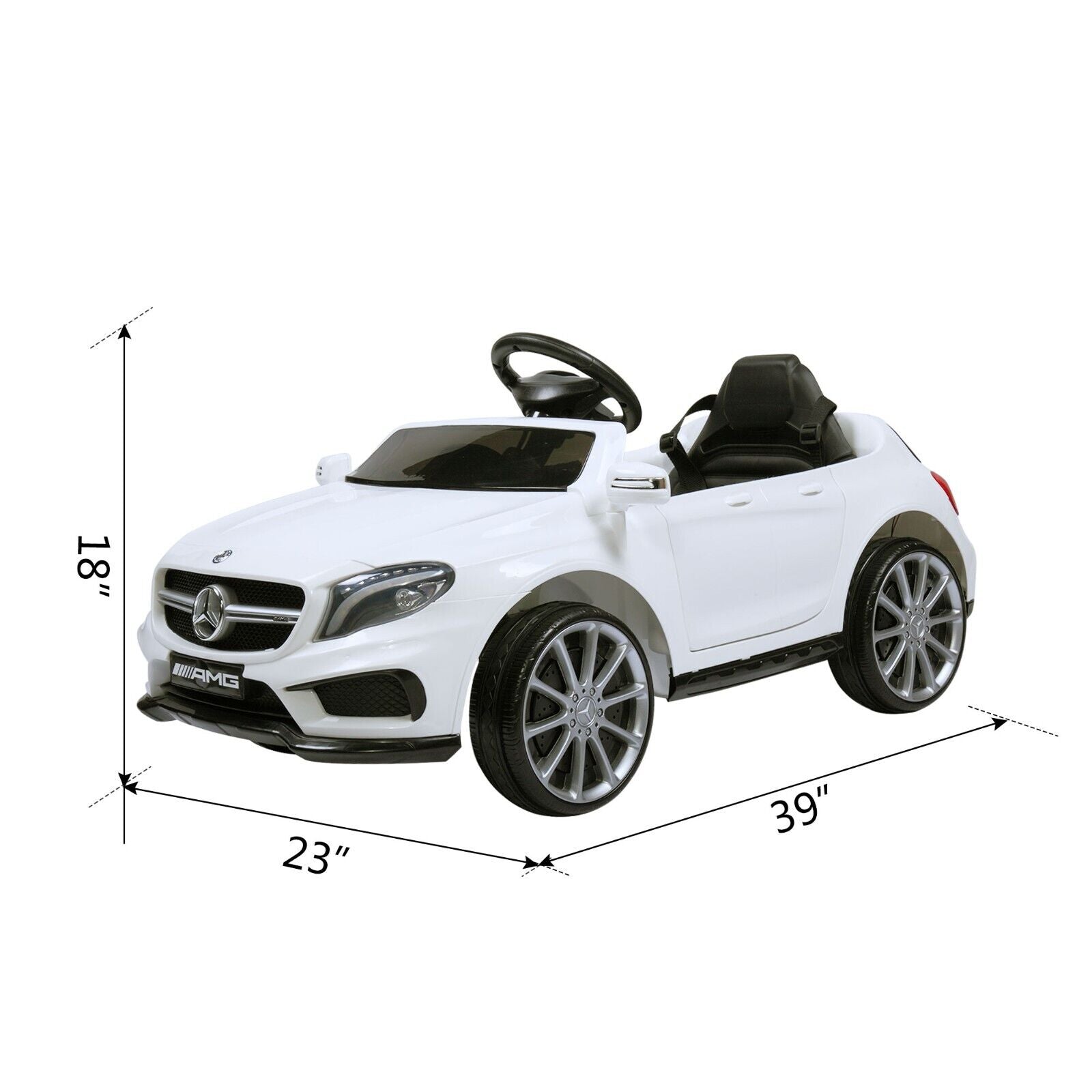 TOBBI Mercedes Benz Licensed Kids Electric Ride-On Car with Remote Con