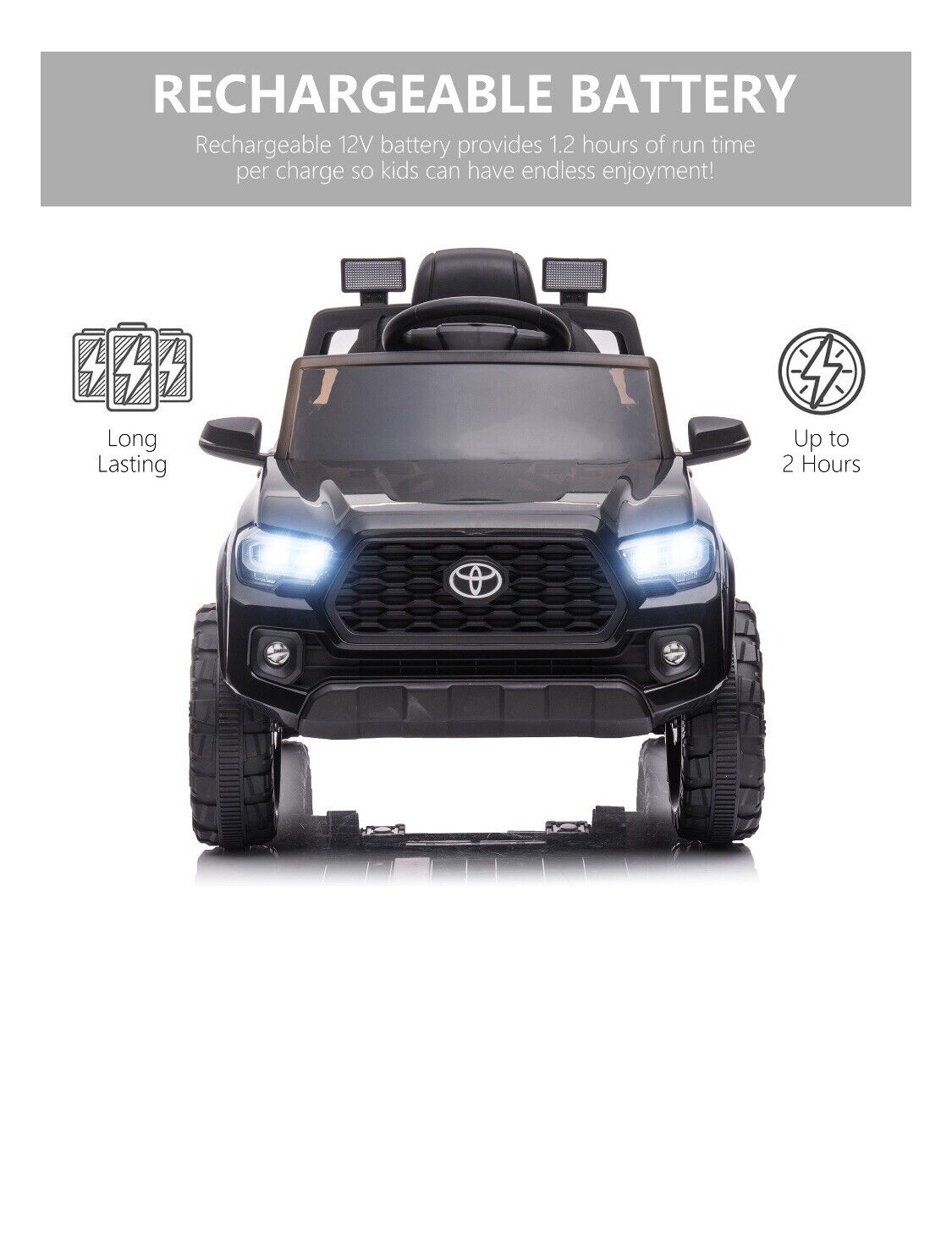 Toyota Tacoma Series 12V Kids Battery Powered Ride-On Toy Car - Offici