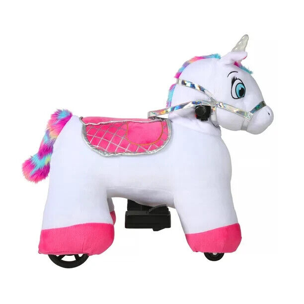 Willow the Unicorn Plush Ride-On Toy with Light and Sound Effects - 6